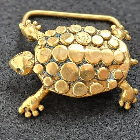 Carl Tasha | Accessories | Vintage Carl Tasha Brass Turtle Belt Buckle ...